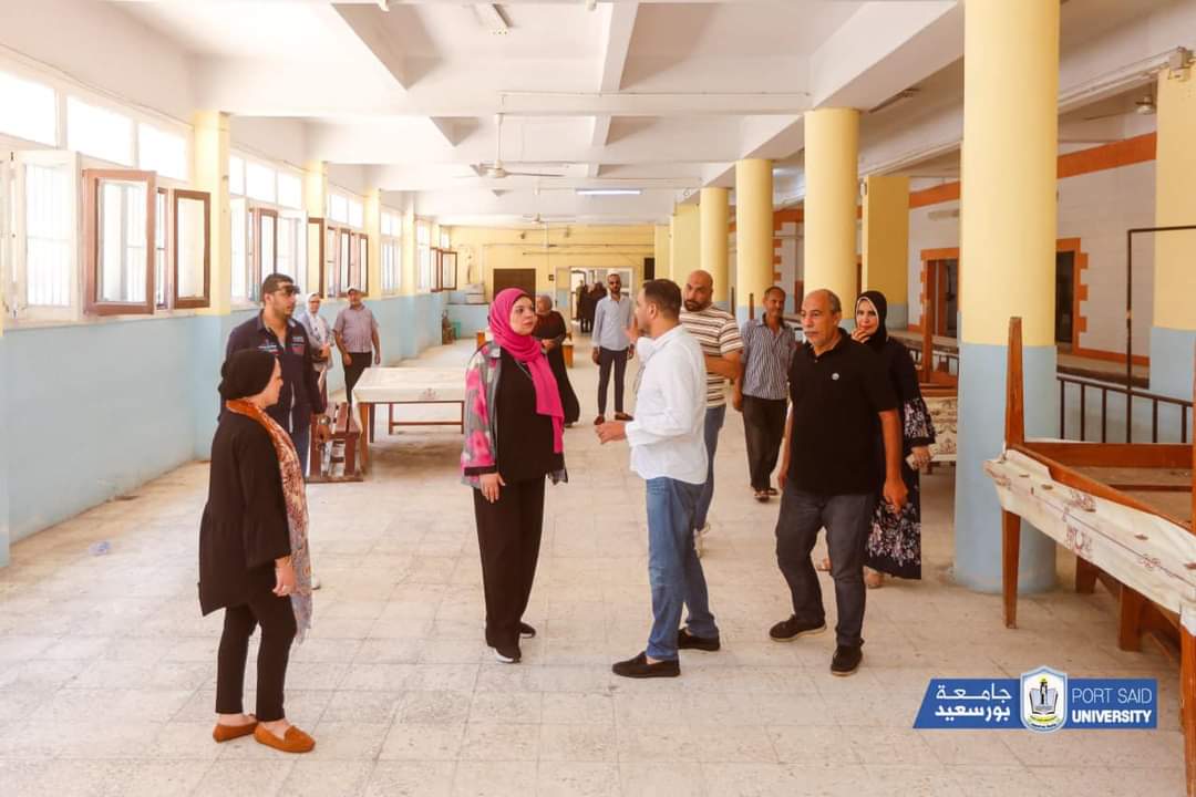 رئيس جامعة بورسعيد تتفقد المدن الجامعية ببورفؤاد جامعة بورسعيد